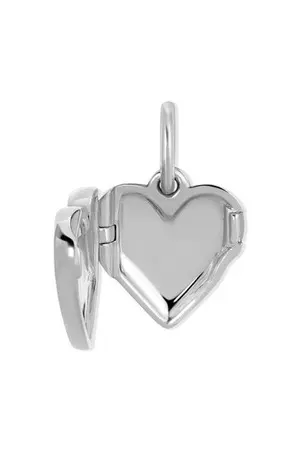 Adina Reyter Groovy Diamond Heart Locket - Silver