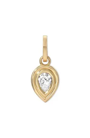 Adina Reyter Groovy Diamond Pear Charm - Yellow Gold