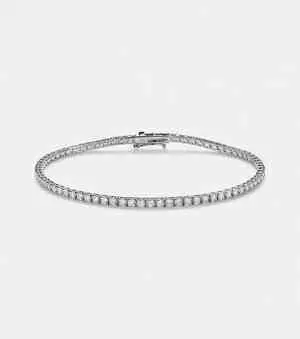 Shay Jewelry 18kt White Gold Diamond Tennis Bracelet - Silver