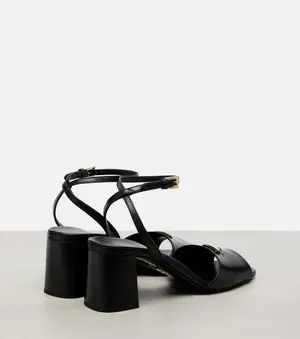 Prada Leather Slingback Sandals - Black