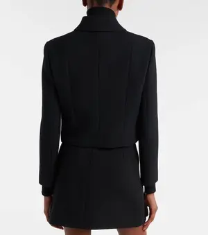 Gucci Double G Cropped Wool Crepe Jacket