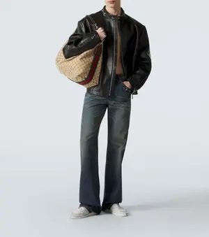 Gucci Brera Gg Canvas Large Shoulder Bag