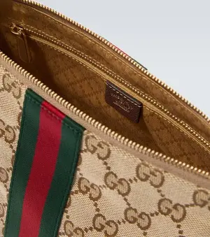 Gucci Gg Canvas Small Pouch With Strap