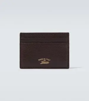 Gucci Lira Leather Card Holder - Brown