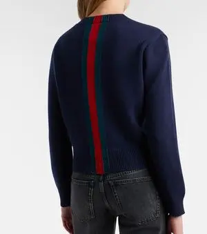 Gucci Web Stripe Wool Sweater