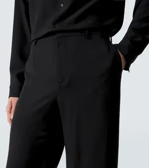 Gucci Silk Satin Georgette Wide-leg Pants