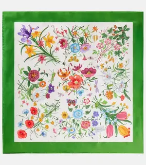 Gucci Flora Silk Twill Scarf - Multicoloured