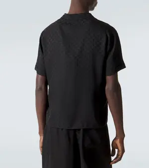 Gucci Gg Silk Jacquard Bowling Shirt