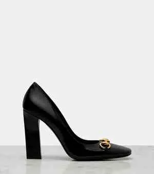 Gucci Signora Horsebit Patent Leather Pumps