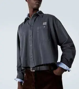 Miu Miu Logo Denim Shirt