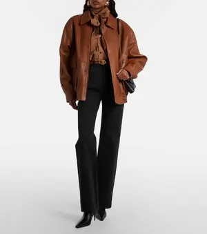 Saint Laurent Ashley Leather Ankle Boots