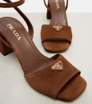 Prada Suede Sandals - Brown