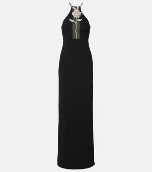 David Koma Embellished Halterneck Gown