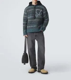 Loewe Logo Intarsia Wool-blend Sweater