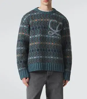 Loewe Logo Intarsia Wool-blend Sweater