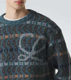 Loewe Logo Intarsia Wool-blend Sweater