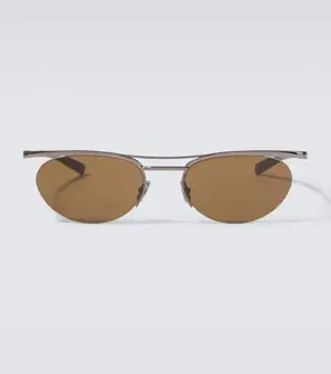 Saint Laurent Sl 862 Oval Sunglasses - Brown