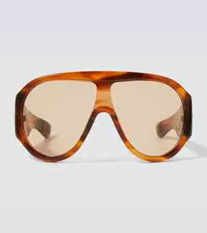 Bottega Veneta Shield Sunglasses - Brown
