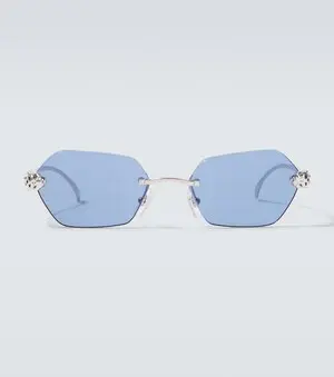 Cartier Panthère De Octagon Sunglasses - Silver