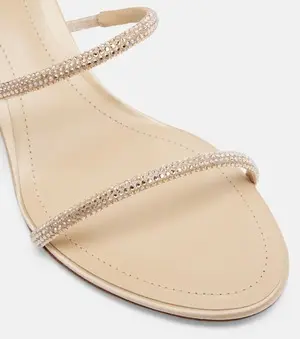 Rene Caovilla Crystal-embellished Satin Sandals