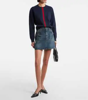 Gucci Horsebit Denim Miniskirt