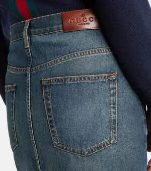 Gucci Horsebit Denim Miniskirt