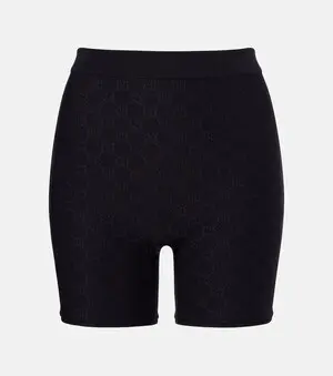 Gucci Gg Jacquard Biker Shorts - Black