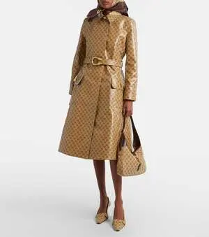 Gucci Gg Canvas Belted Coat