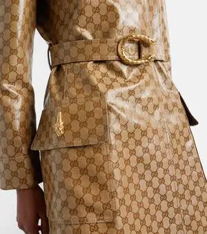 Gucci Gg Canvas Belted Coat