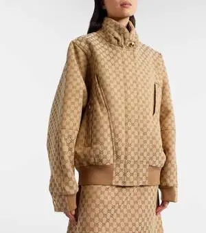 Gucci Gg Canvas Blouson Jacket - Beige
