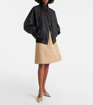 Gucci Gg Monogram Cotton-trimmed Jacket