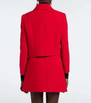 Gucci Double G Cropped Wool Crêpe Jacket