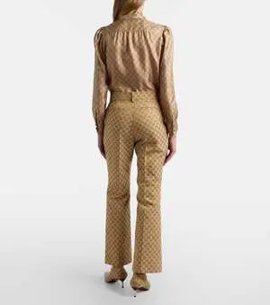 Gucci Gg Canvas Flared Trousers