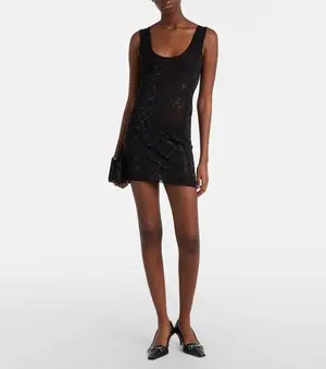 Gucci Gg Embellished Mini Dress
