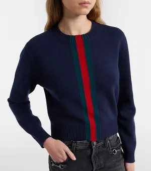 Gucci Web Stripe Wool Sweater