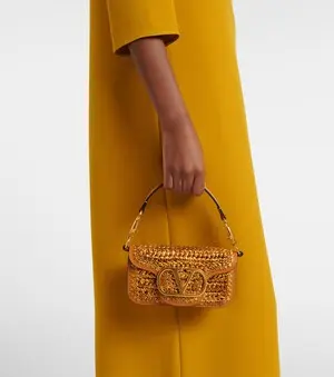 Valentino Garavani Locò Small Crochet Shoulder Bag