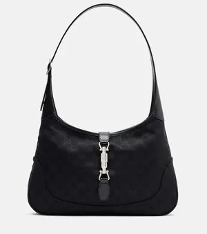 Gucci Jackie 1961 Small Canvas Shoulder Bag - Black