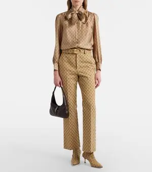 Gucci Jackie Slim Small Leather Shoulder Bag - Brown