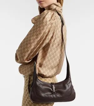 Gucci Jackie Slim Small Leather Shoulder Bag - Brown