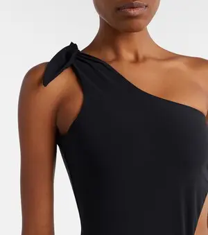 Gucci One-shoulder Cutout Swimsuit With Bow Detail