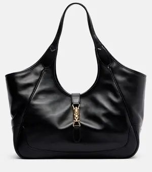 Gucci Medium Leather Tote Bag - Black