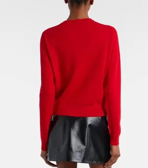 Gucci Double G Wool Cardigan - Red