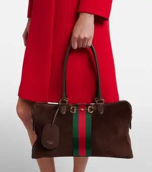Gucci Large Suede Duffle Bag
