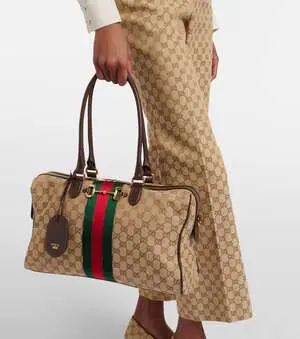 Gucci Large Gg Canvas Duffle Bag