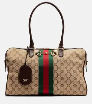 Gucci Large Gg Canvas Duffle Bag - Beige