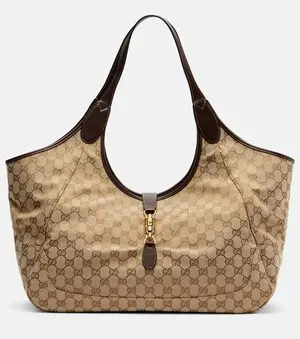 Gucci Large Gg Canvas Tote Bag - Beige