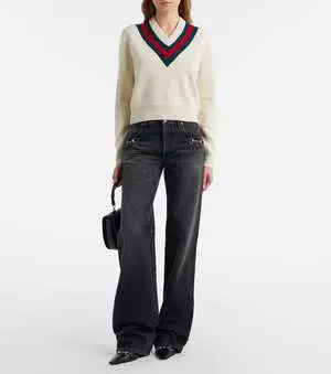Gucci Web Stripe Wool Sweater