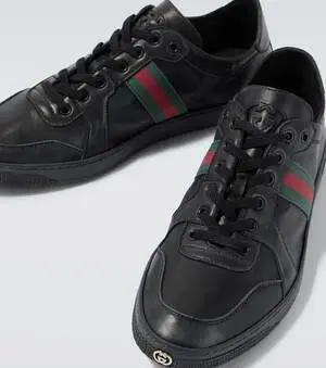 Gucci Leather Sneakers - Black