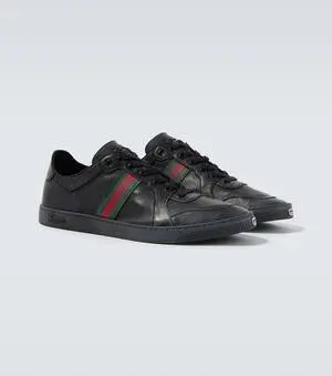 Gucci Leather Sneakers - Black