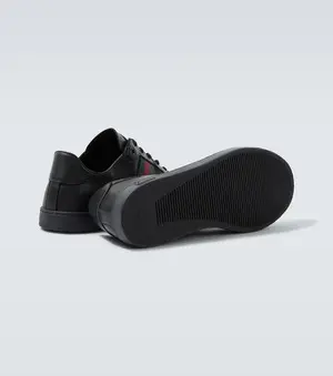 Gucci Leather Sneakers - Black